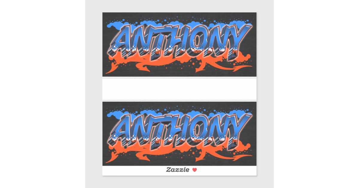 Adesivo Anthony Vorname Name Graffiti Aufkleber Sticker | Zazzle Brasil
