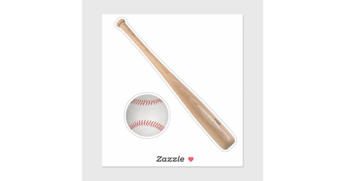 Adesivo Baseball e Bat Sticker | Zazzle Brasil