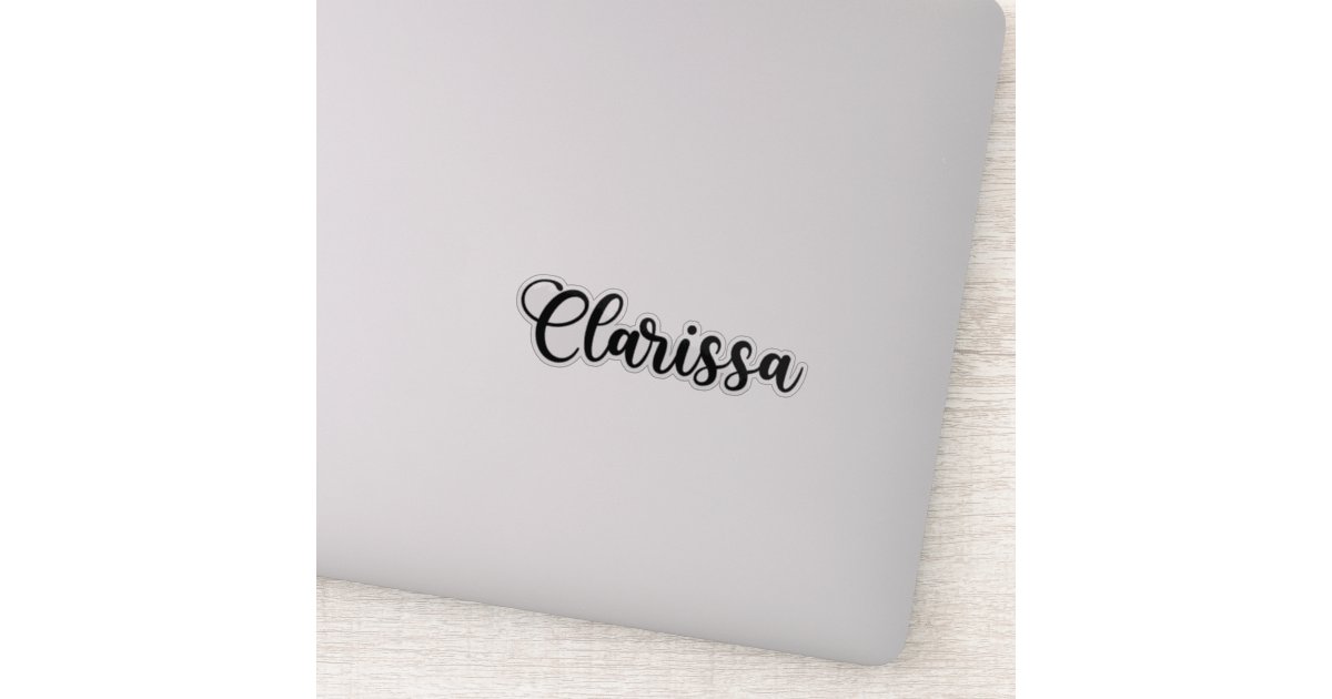Adesivo Clarissa Name - Caligrafia manuscrita | Zazzle Brasil