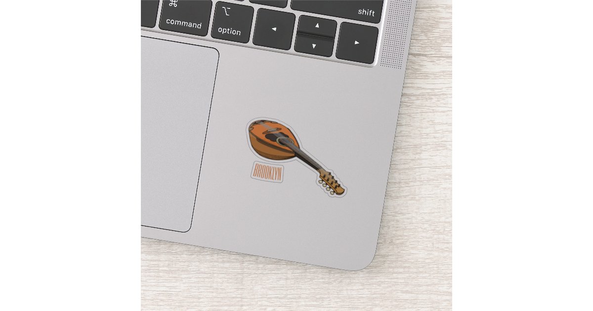 Adesivo Ilustração de desenho animado de Mandolin | Zazzle Brasil