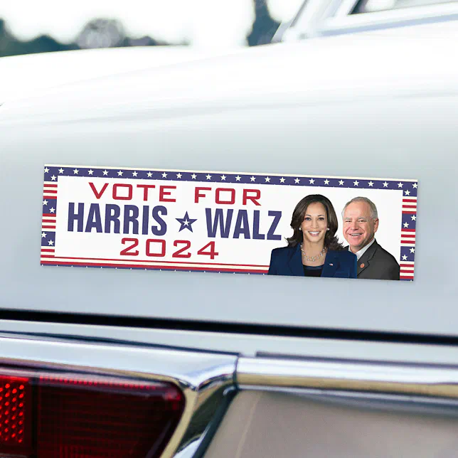 Adesivo Para Carro Kamala Harris Tim Walz 2024 Presidente Vice Fotos ...