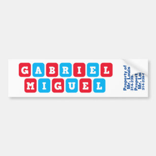 Adesivos de para-choque Nomes | Zazzle.com.br