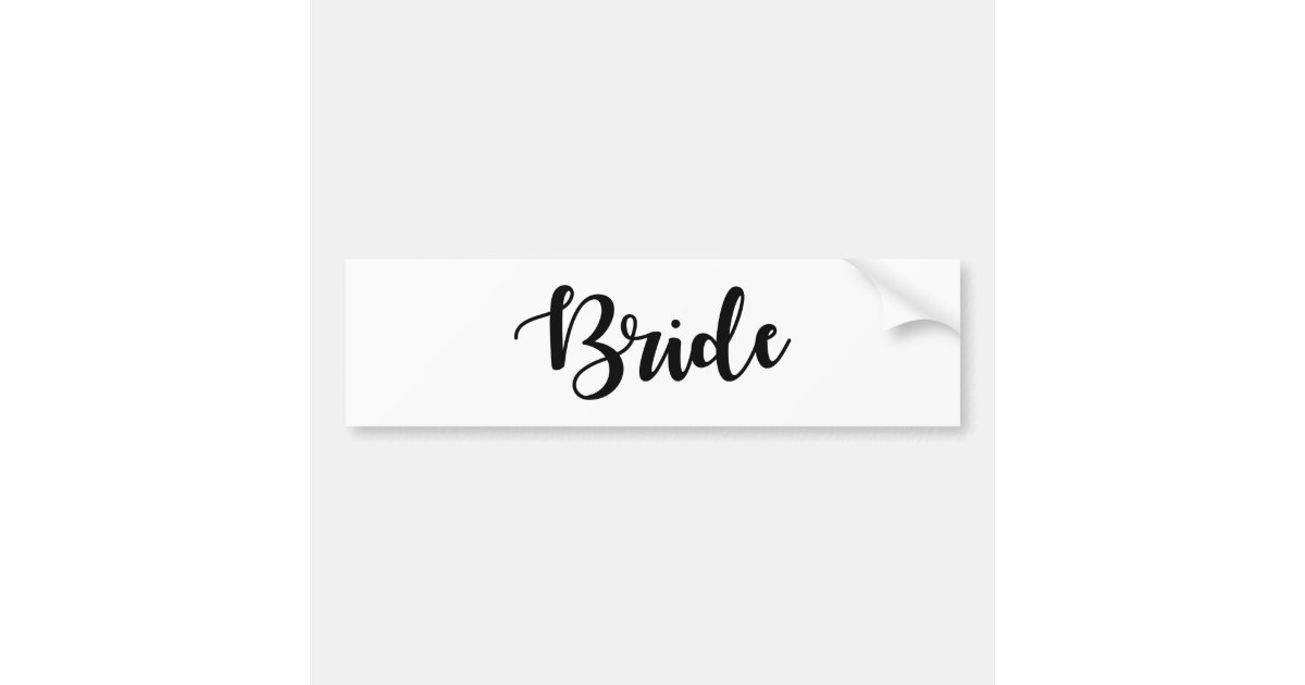 Adesivo Para Carro Tipo de Letra Simples Manuscrito do Bride Sticker ...
