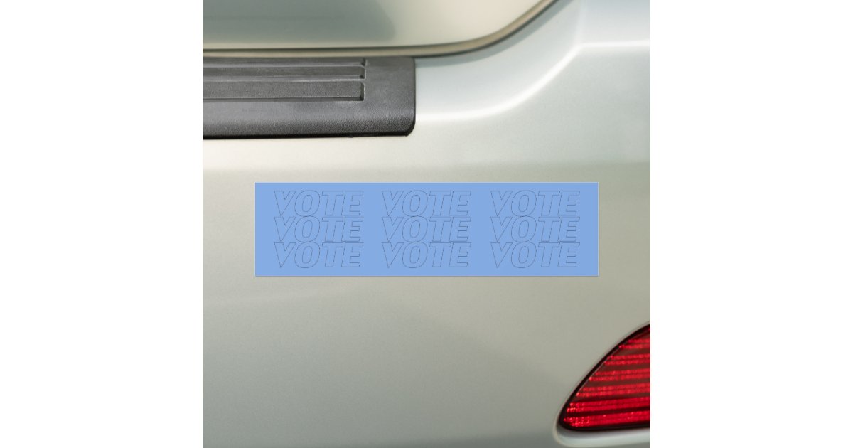 Adesivo Para Carro votação: Blue Car Bumper Sticker | Zazzle Brasil