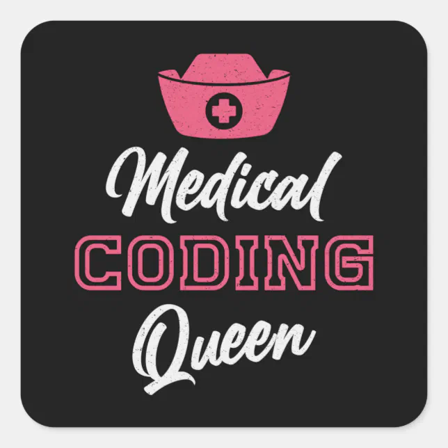 Adesivo Quadrado Codificador Médico Queen Coding ICD Programmer Cod ...