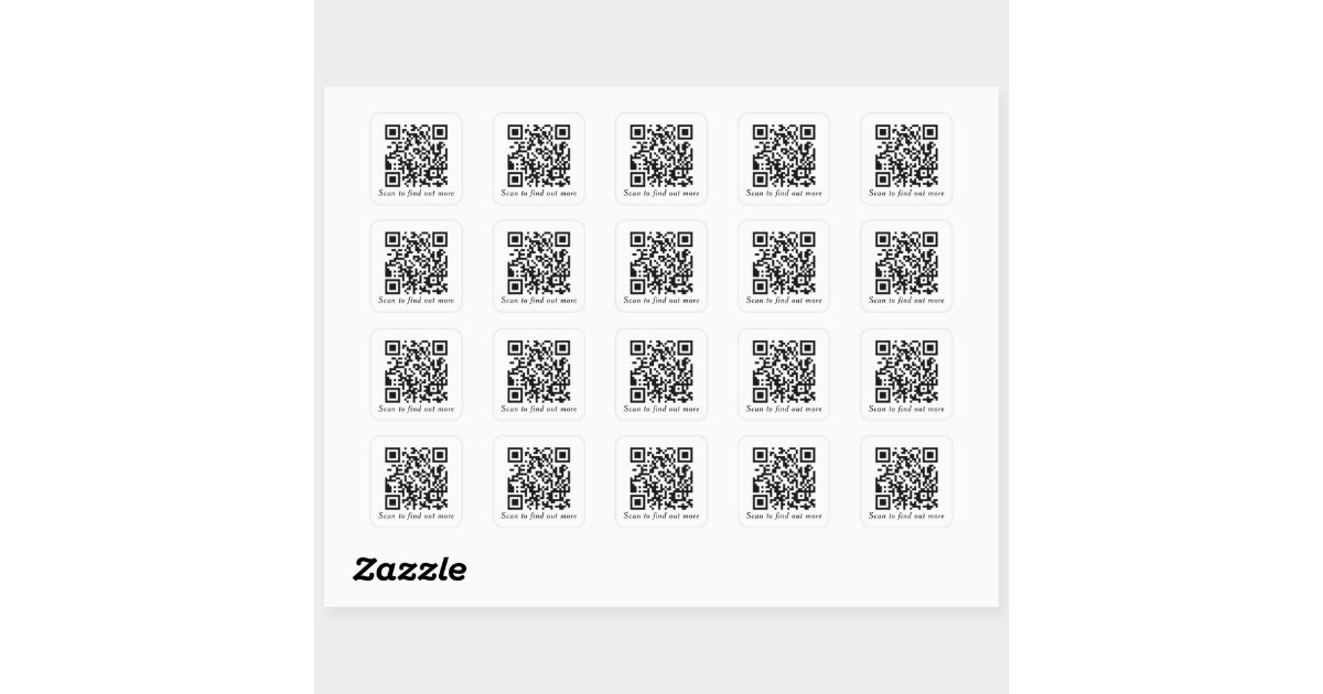 Adesivo Quadrado Custom QR Code Generator Website | Zazzle Brasil