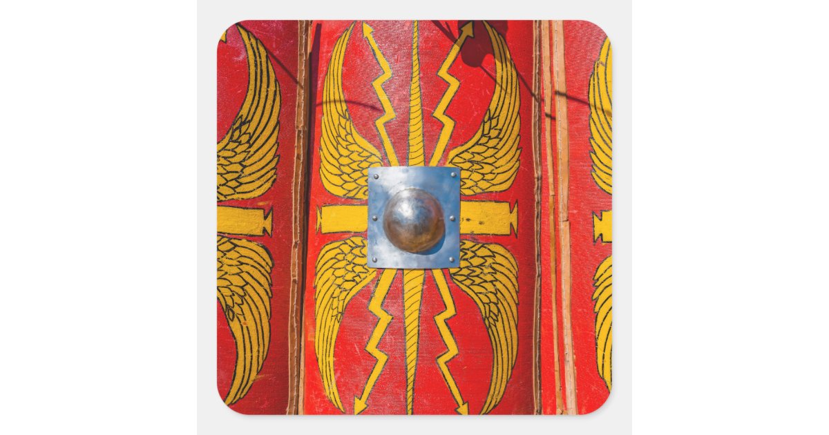 Adesivo Quadrado Escudo Militar Romano - Scutum | Zazzle Brasil