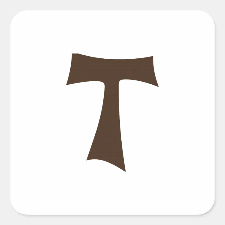 Adesivo Quadrado Tau Cross ou Crux Commissa | Zazzle.com.br