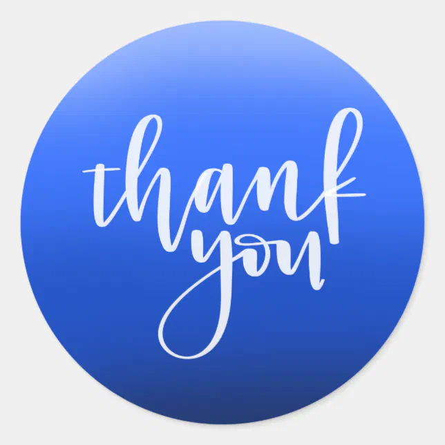 Adesivo Redondo Blue Obrigado Sticker | Zazzle Brasil