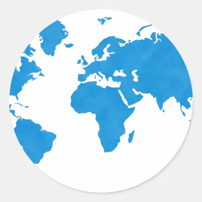 Adesivo Redondo Mapa Mundial | Zazzle Brasil