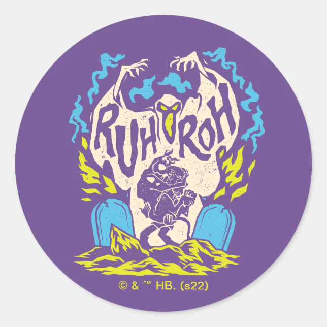 Adesivo Redondo Scooby-Doo | Ruh Roh Scooby & Shaggy | Zazzle Brasil