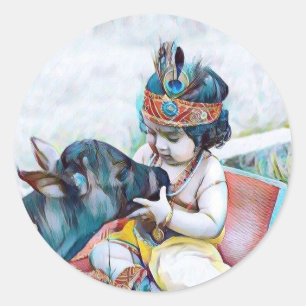 Senhor Radha Krishna Com Vaca Radha Krishna Bol, Bhaktivinoda Thakur,