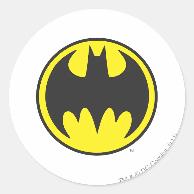 Adesivo Redondo Símbolo Batman | Logotipo do Bat Circle | Zazzle Brasil