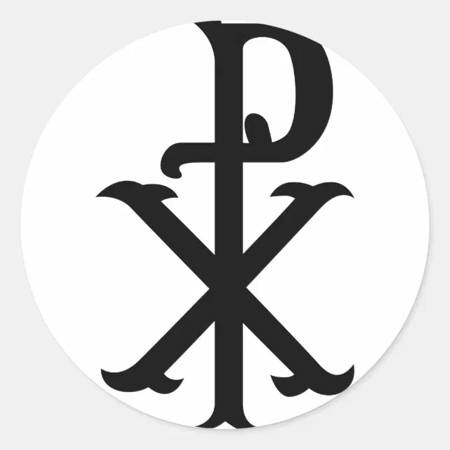 Adesivo Redondo Símbolo de cristo PX | Zazzle Brasil