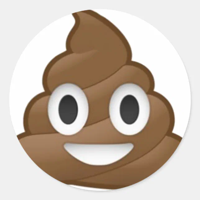 Adesivo Redondo Smiling Poop Emoji | Zazzle Brasil