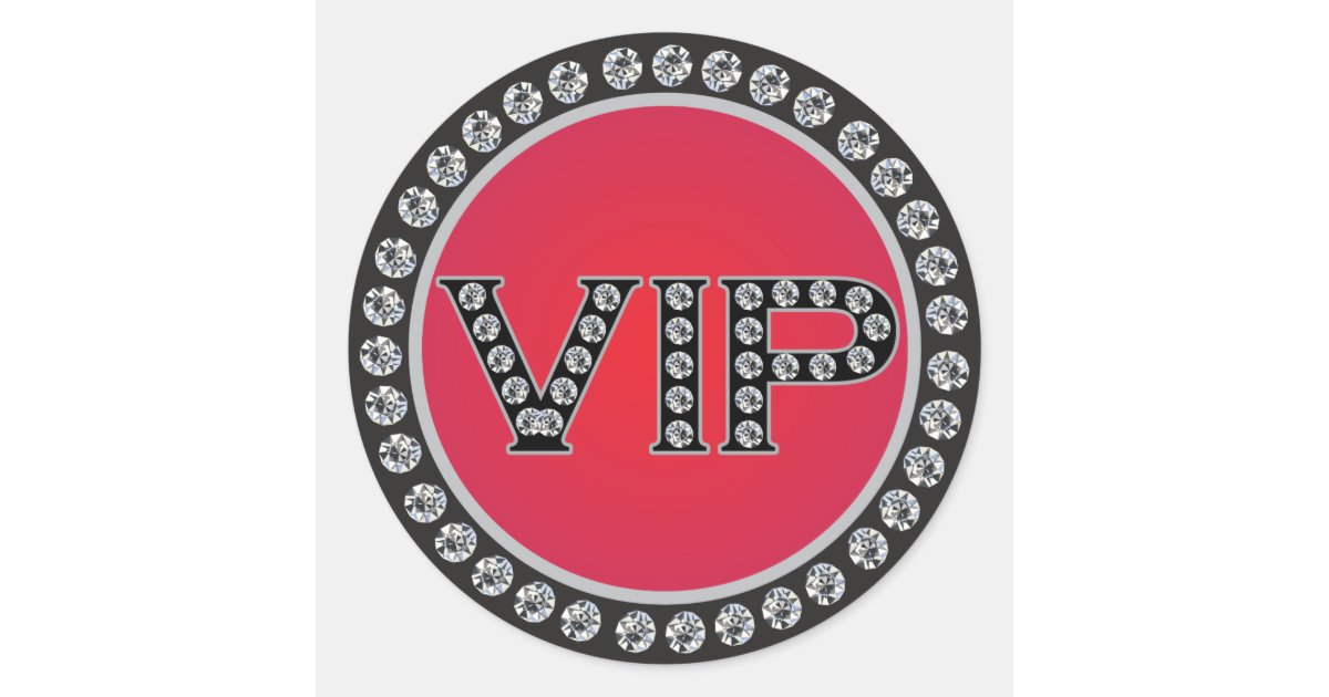 Adesivo Redondo VIP Stickers Diamond | Zazzle Brasil