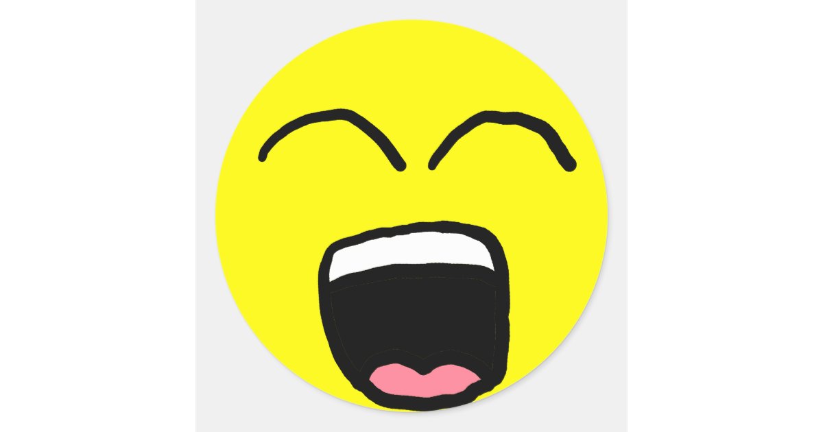 Adesivo Redondo Yawning Sticker | Zazzle Brasil