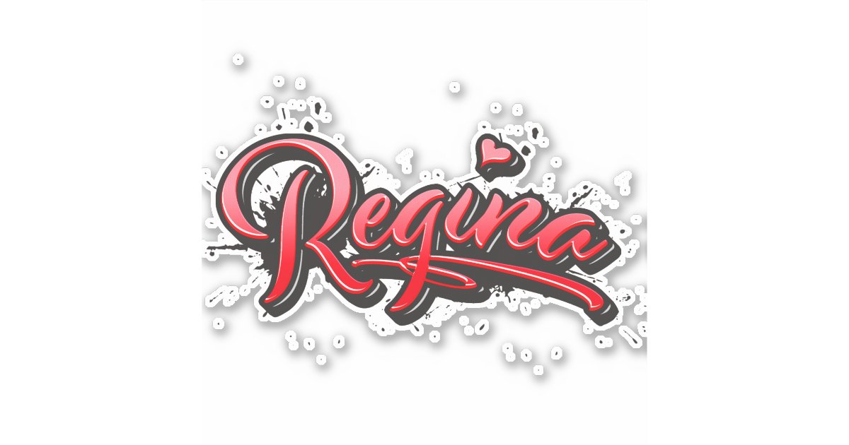 Adesivo Regina red Heart Graffiti Aufkleber Sticker | Zazzle Brasil