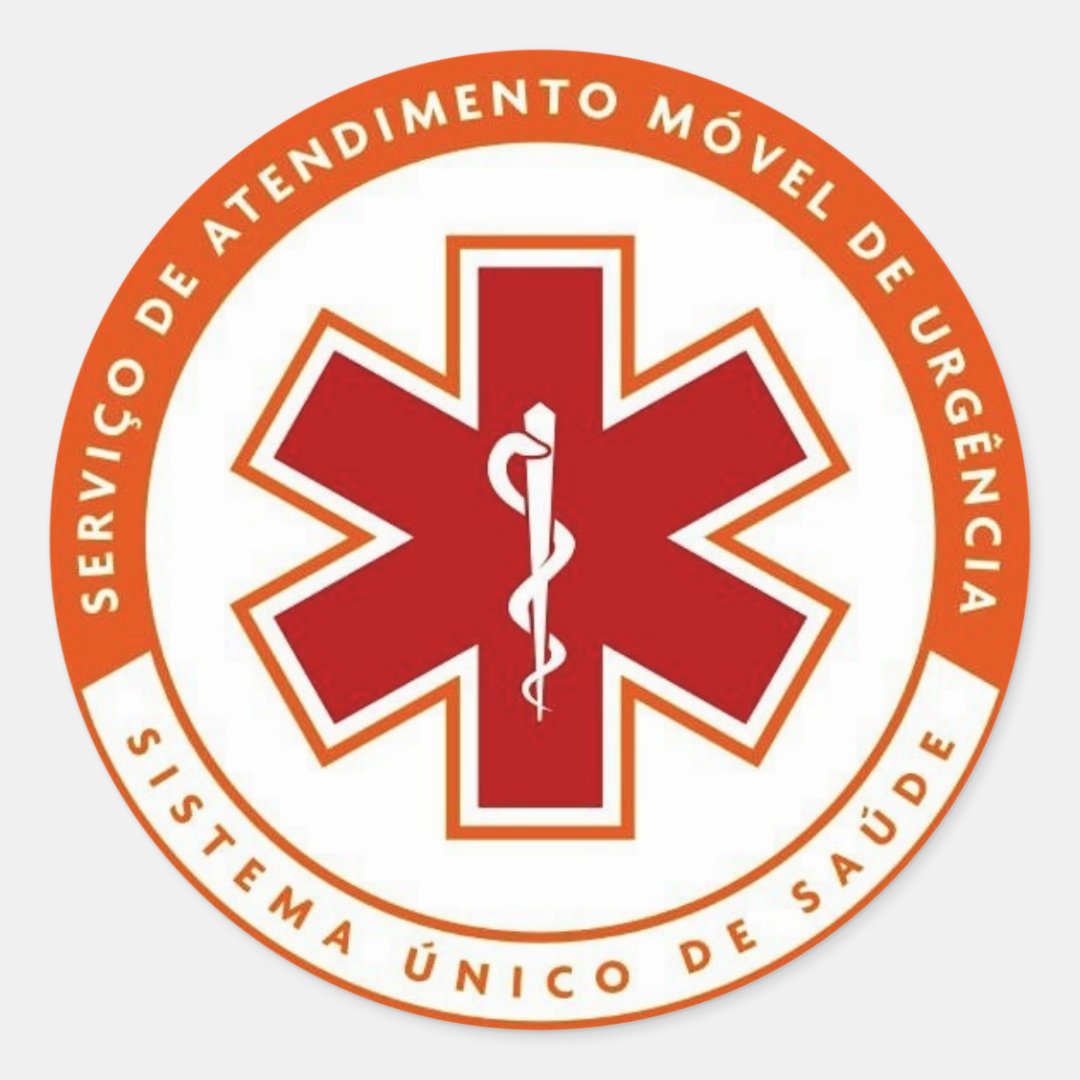 Adesivo símbolo SAMU 192 | Zazzle.com.br
