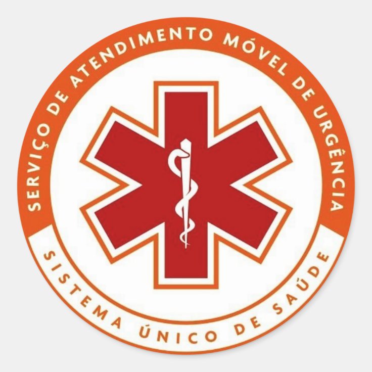Adesivo símbolo SAMU 192 | Zazzle.com.br