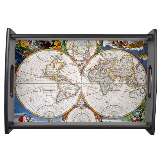 Bandeja MAPA DO MUNDO, século XVII | Zazzle Brasil