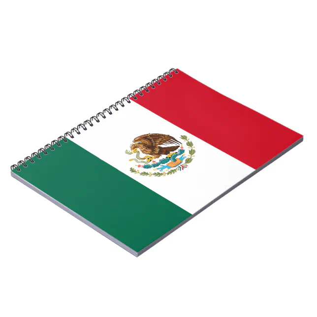 Caderno Espiral Bandera do México Bandeira nacional mexicana | Zazzle ...