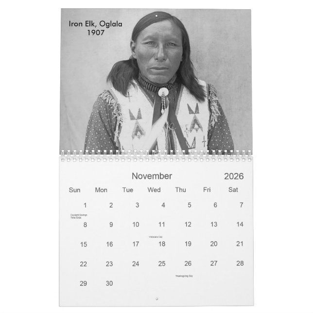 Calendario De Hombres Nativos Americanos