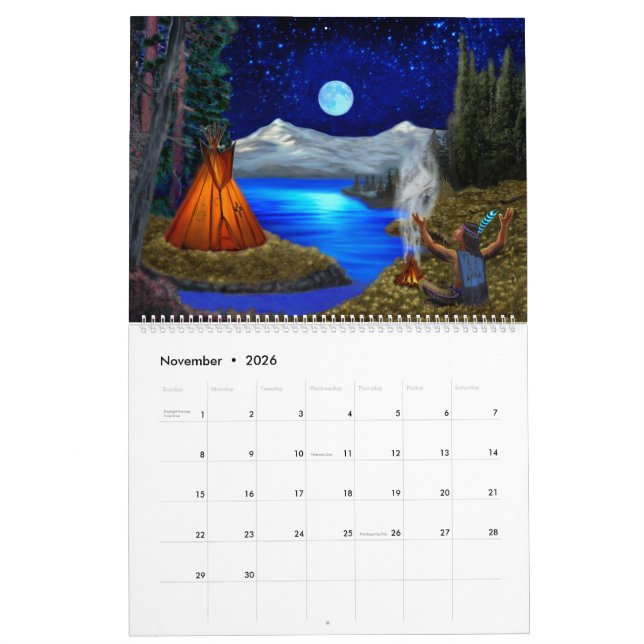 Calendario De Hombres Nativos Americanos