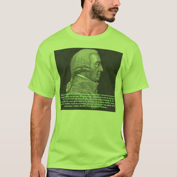 Camiseta Adam Smith (mão invisível), "cada individual… | Zazzle.com.br