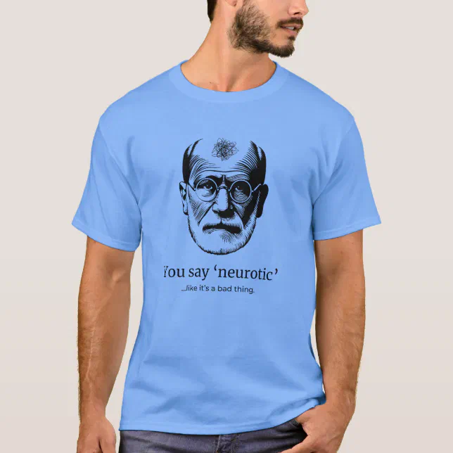 Camiseta Freud Humor Tee 'Você Diz Neurotico' | Zazzle Brasil
