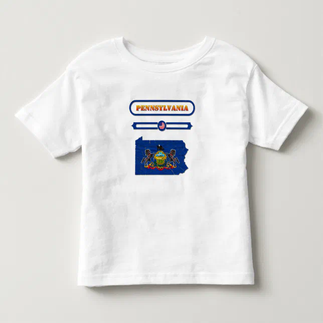 CAMISETA INFANTIL PENSILVÂNIA, MAPA DA PENSILVÂNIA. SAMER BRASIL ...