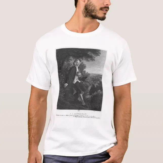 Camiseta Jean-Jacques Rousseau que compor 'Emile | Zazzle Brasil