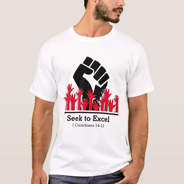 Camiseta PROCURAR EXCEL Power Fist MLK BHM Personalizado | Zazzle Brasil