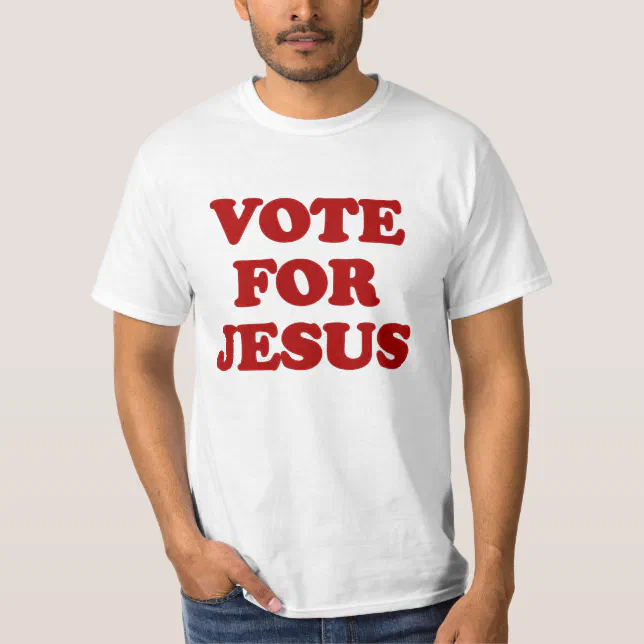 Camiseta Vote em Jesus, T-Shirt Cristão Engraçado | Zazzle Brasil