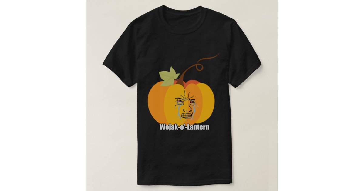 Camiseta Wojak Halloween Meme Pumpkin chorando Soyjak Wojac | Zazzle Brasil