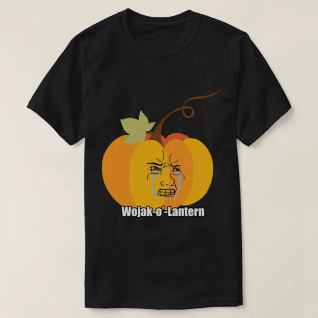 Camiseta Wojak Halloween Meme Pumpkin chorando Soyjak Wojac | Zazzle Brasil