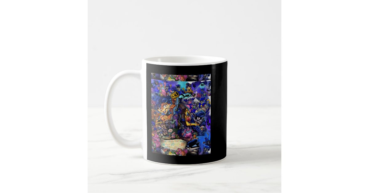 Caneca De Café Gráfico Sly Cooper Collage em quadrinhos | Zazzle Brasil