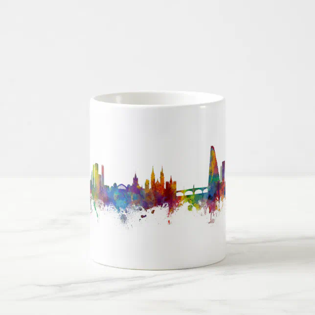 Caneca De Café Linha do Skyline da Suiça Basileia | Zazzle Brasil
