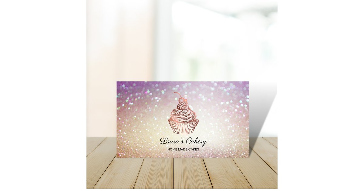 Cartão De Visita Cakes & Sweets Cupcake Home Bakery Rustic Vintage ...