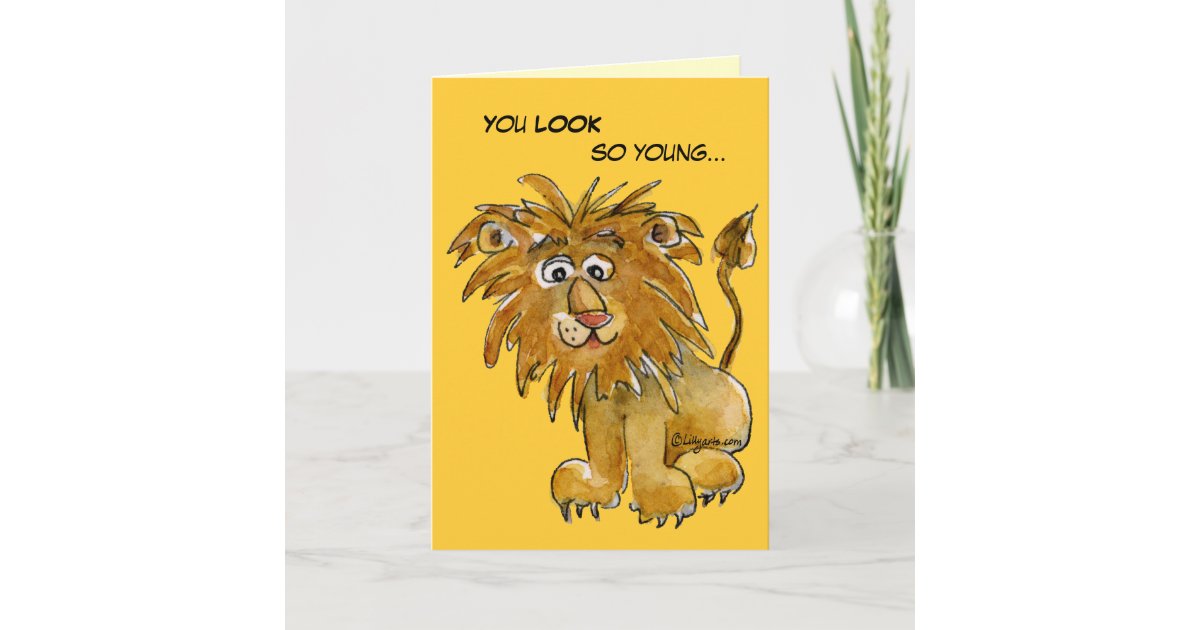Cartão I'm not LION Birthday Card | Zazzle Brasil