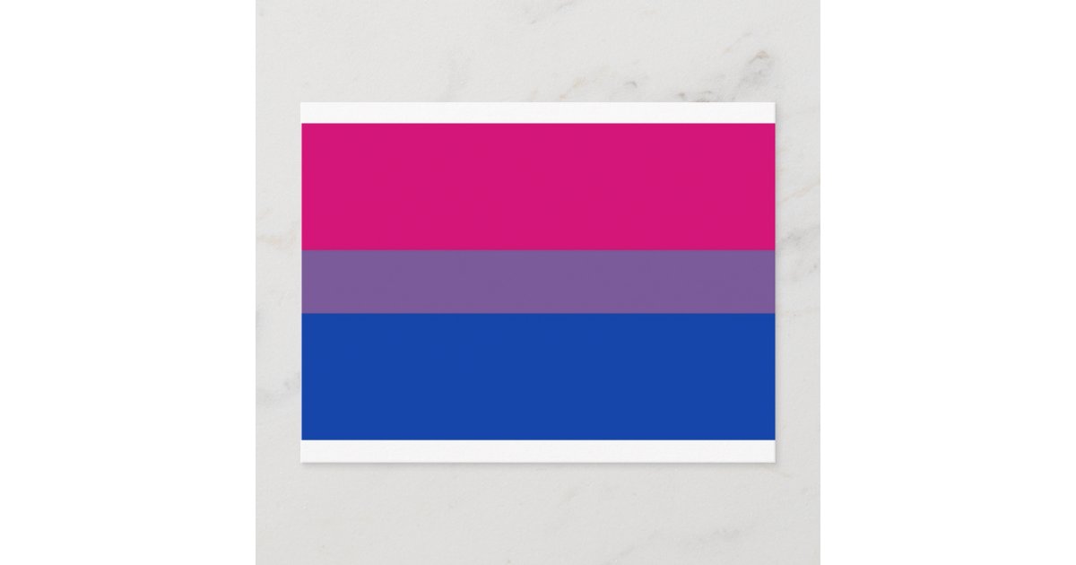 Cartão Postal Bandeira Bi Para Orgulho Bissexual | Zazzle Brasil