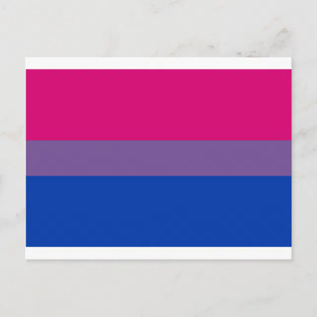 Cartão Postal Bandeira Bi Para Orgulho Bissexual | Zazzle Brasil
