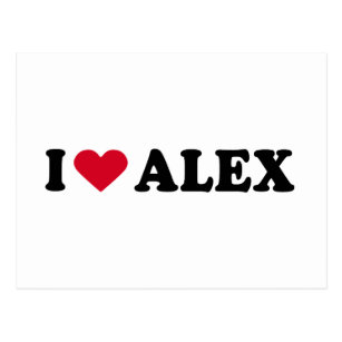 Cartões Postais Te Amo Alex | Zazzle.com.br