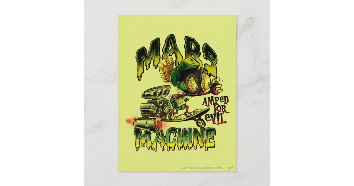 Cartão Postal MARVIN THE MARTIAN™ Mars Machine | Zazzle Brasil
