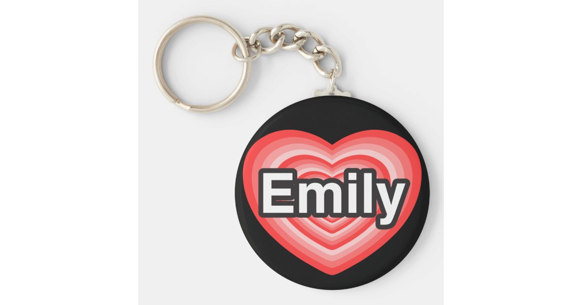 Chaveiro Eu amo Emily. Eu te amo Emily. Coração | Zazzle.com.br