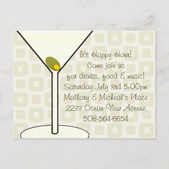 Convite do happy hour | Zazzle.com.br