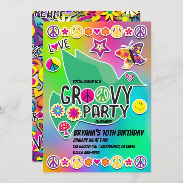 Convites Paz Hippie | Zazzle.com.br