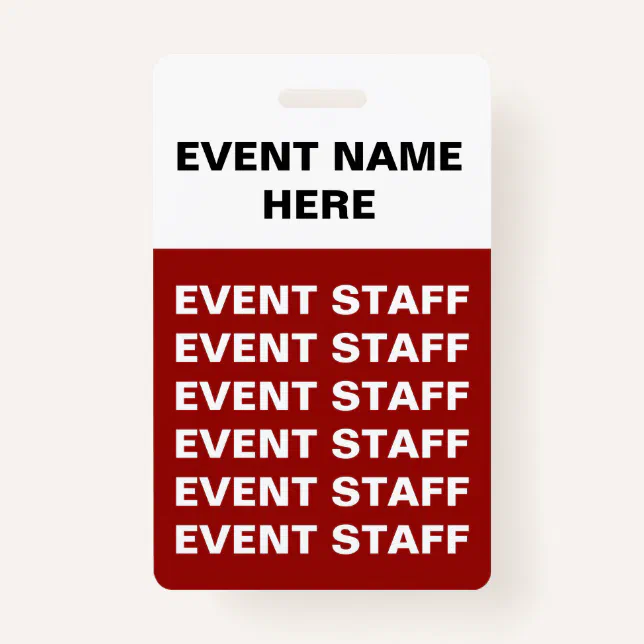 Crachá Crachás do evento especial do orçamento | Zazzle Brasil