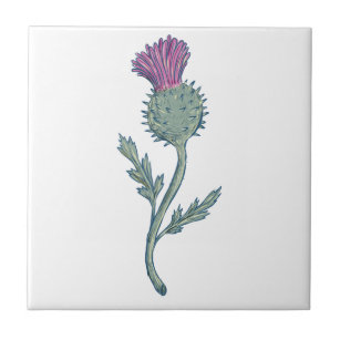 Azulejos Desenho Da Flor | Zazzle.com.br