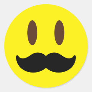 Adesivos Emoji Bigode | Zazzle.com.br